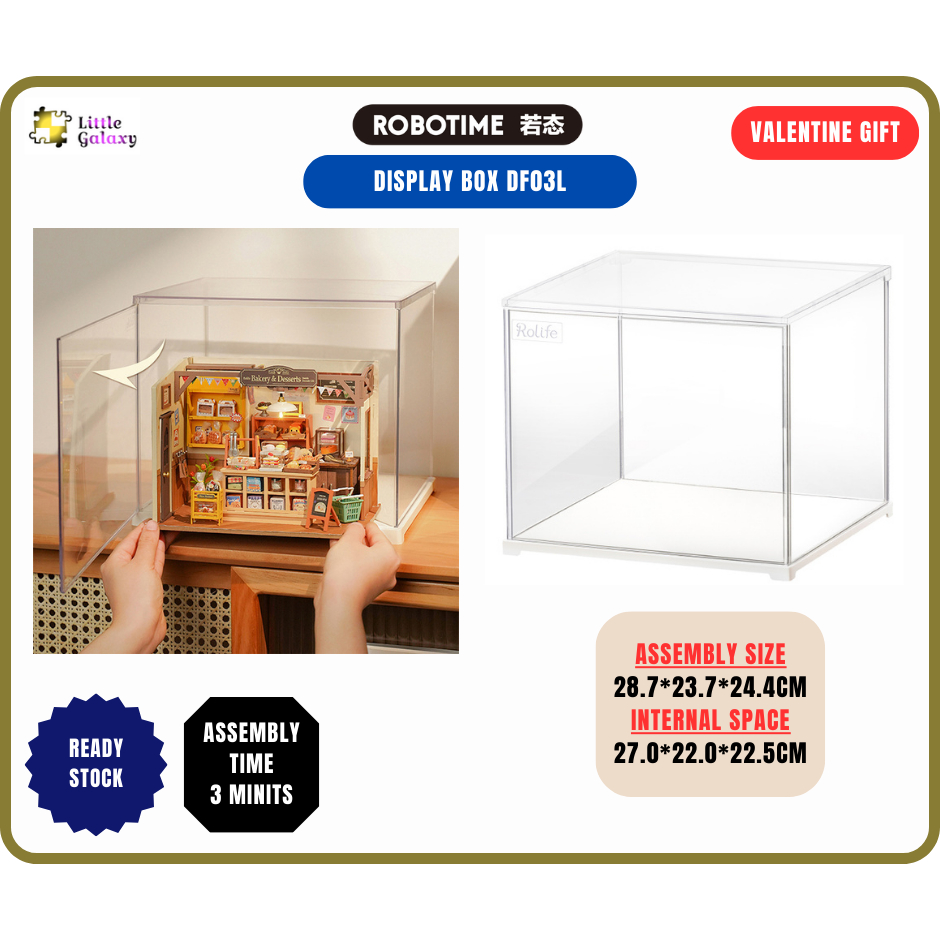 [Ready Stock] Robotime Rolife 3D DIY Display Box DF03L - 27x22x22.5CM ...