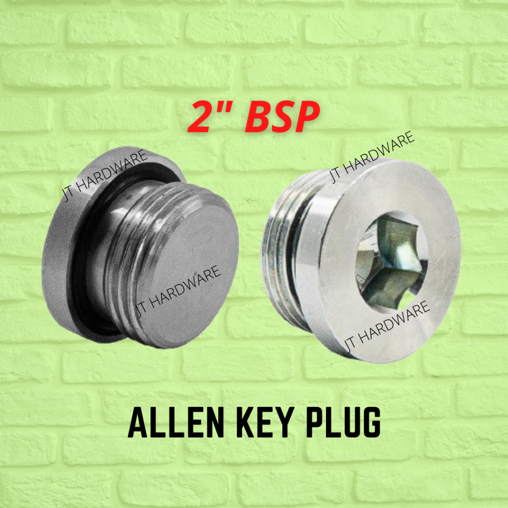 2" BSP ALLEN KEY PLUG STOPPER HEAVY DUTY 3000PSI CW SEAL HYDRAULIC ...