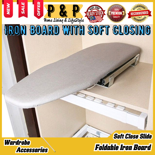 CABINET SOFT CLOSING IRON BOARD WITH ROTATABLE AND FOLDABLE PULL OUTCAN ...