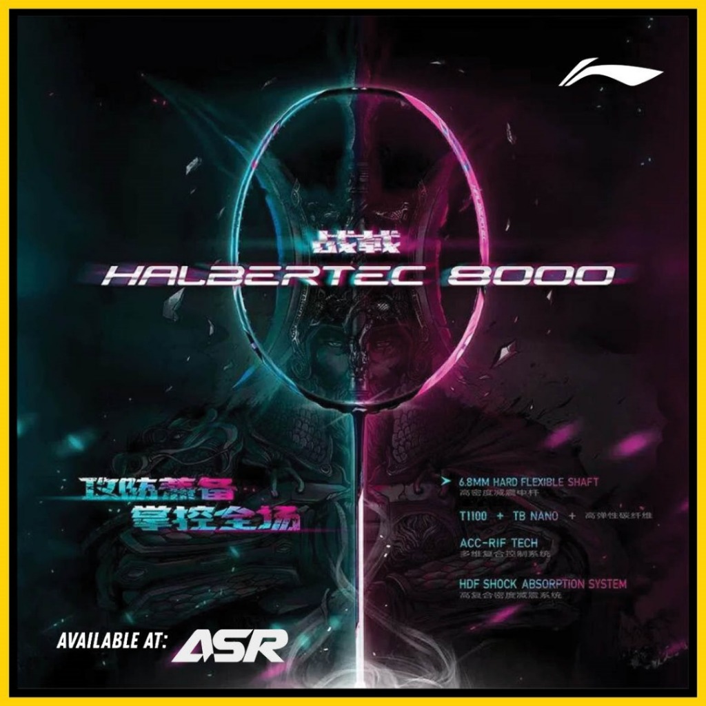 Li-Ning Badminton Racket Halbertec 8000 / Raket Badminton LiNing ...