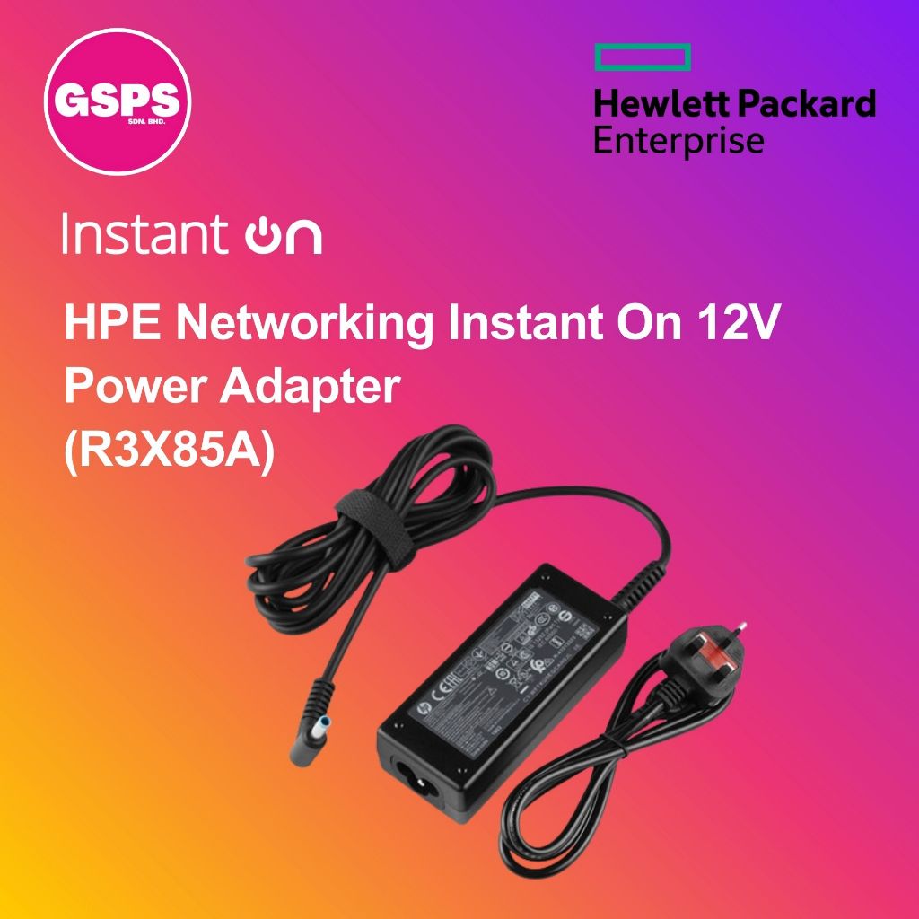 HPE Networking Instant On 12V Power Adapter (R3X85A) | Shopee Malaysia