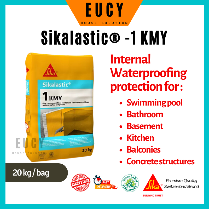 SIKALASTIC 1-KMY (20kg) Fibre Reinforced Flexible Waterproofing Mortar ...