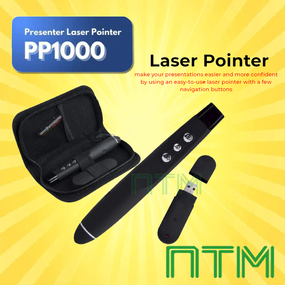 #1504 2.4G Wireless PowerPoint Clicker Laser Presentation Pointer ...