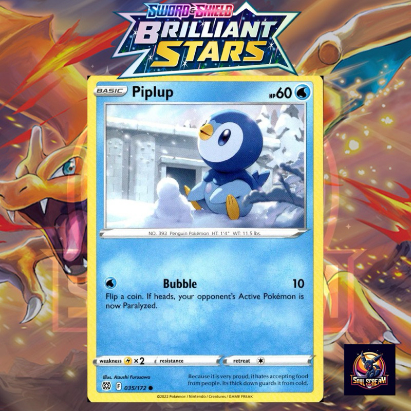 Pokemon TCG Piplup Brilliant Stars | Shopee Malaysia