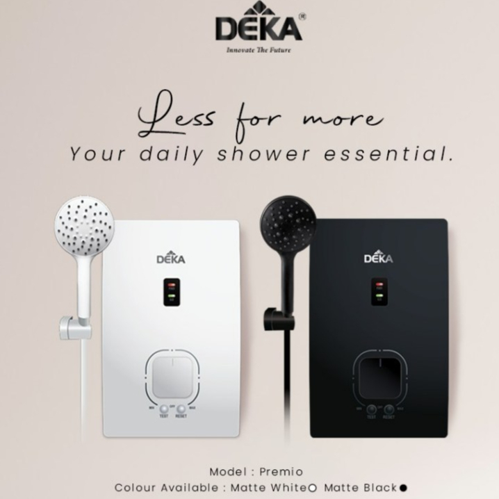 DEKA PREMIO Non Pump Instant Heat Water Heater Pemanas Air 热水器 (Matte ...