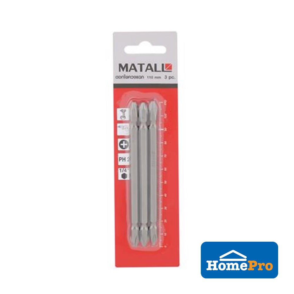 MATALL DOUBLE-ENDED POWER BITS PH2 3EA 110MM | Shopee Malaysia