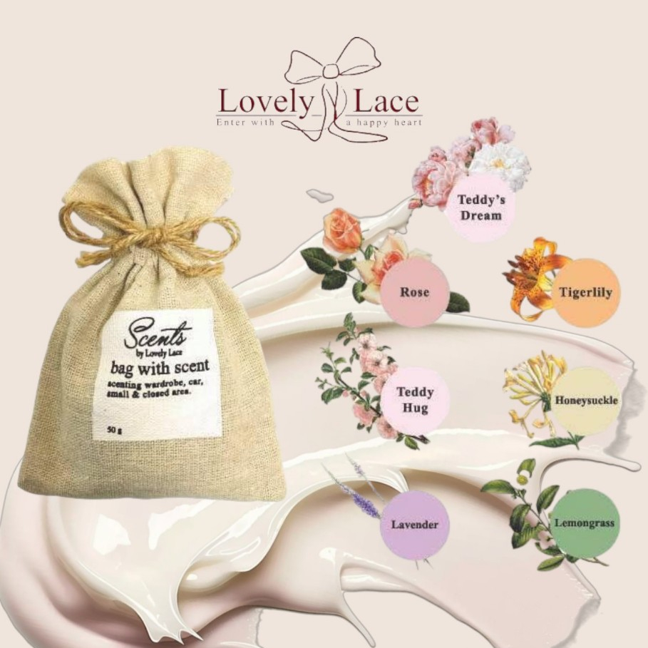 Lovely Lace Sachet Hanging Bag With Scent 50g | Shopee Malaysia