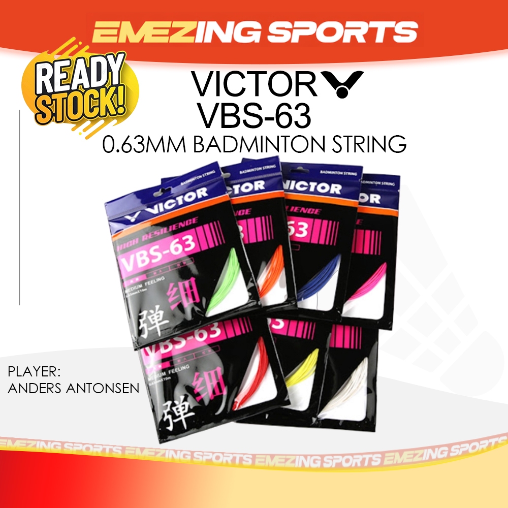(MADE IN JAPAN) Victor VBS-63 0.63mm Badminton Strings USING BY: ANDERS ...