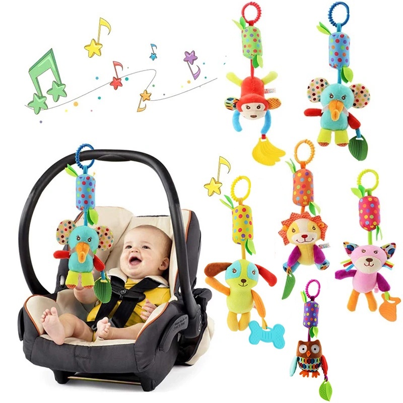 BabyCarro Cartoon Baby Toys Plush Toy Newborn Hanging Toy Stroller Bed ...