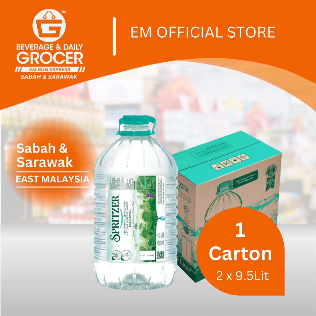 Spritzer Mineral Water 2 x 9.5Lit (1 Carton) | Shopee Malaysia