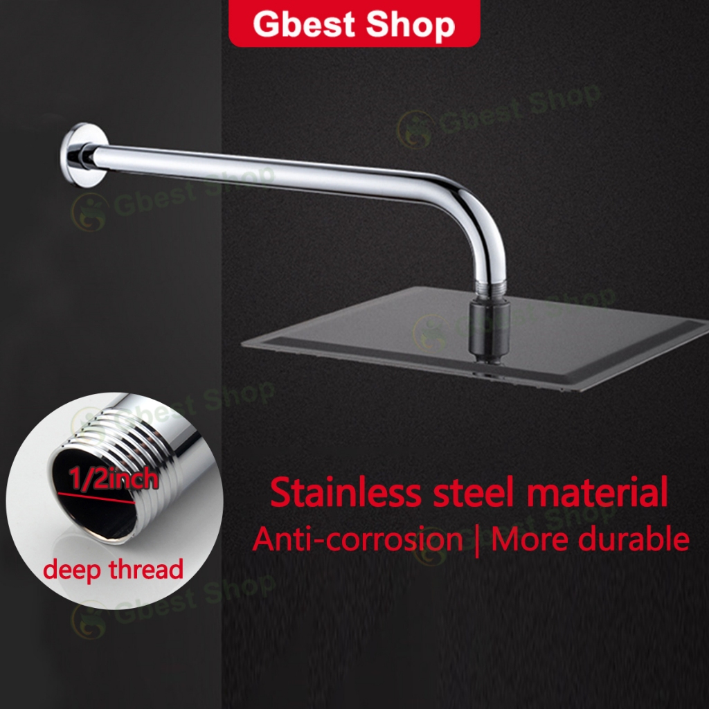Stainless Steel Shower wall pipe BSP Shower Arm For Shower Head Wall ...