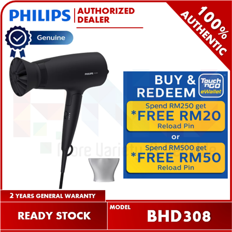 Philips 1600W Thermo Protect Hair Dryer BHD308 | BHD308/13 (Successor Model for HP8230) | Shopee ...