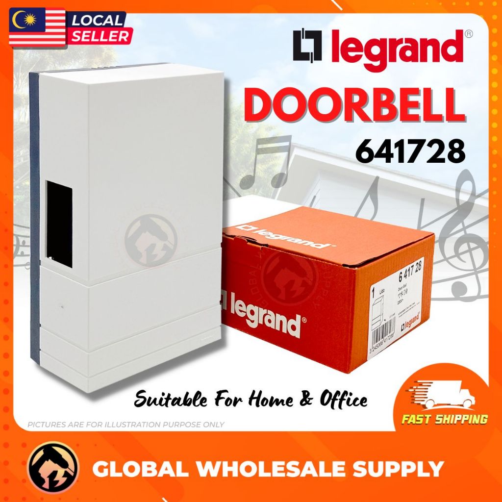 LEGRAND Door Bell AC 230 641728 White Wired Door Bell Ding Dong Sound ...