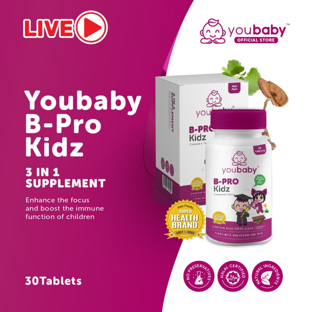 Youbaby Bpro Kidz 30 Tablet ( Live) | Shopee Malaysia