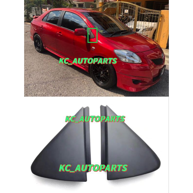 TOYOTA VIOS Ncp93 2008-2012 SIDE MIRROR END (TRIANGLE) FENDER COVER ...