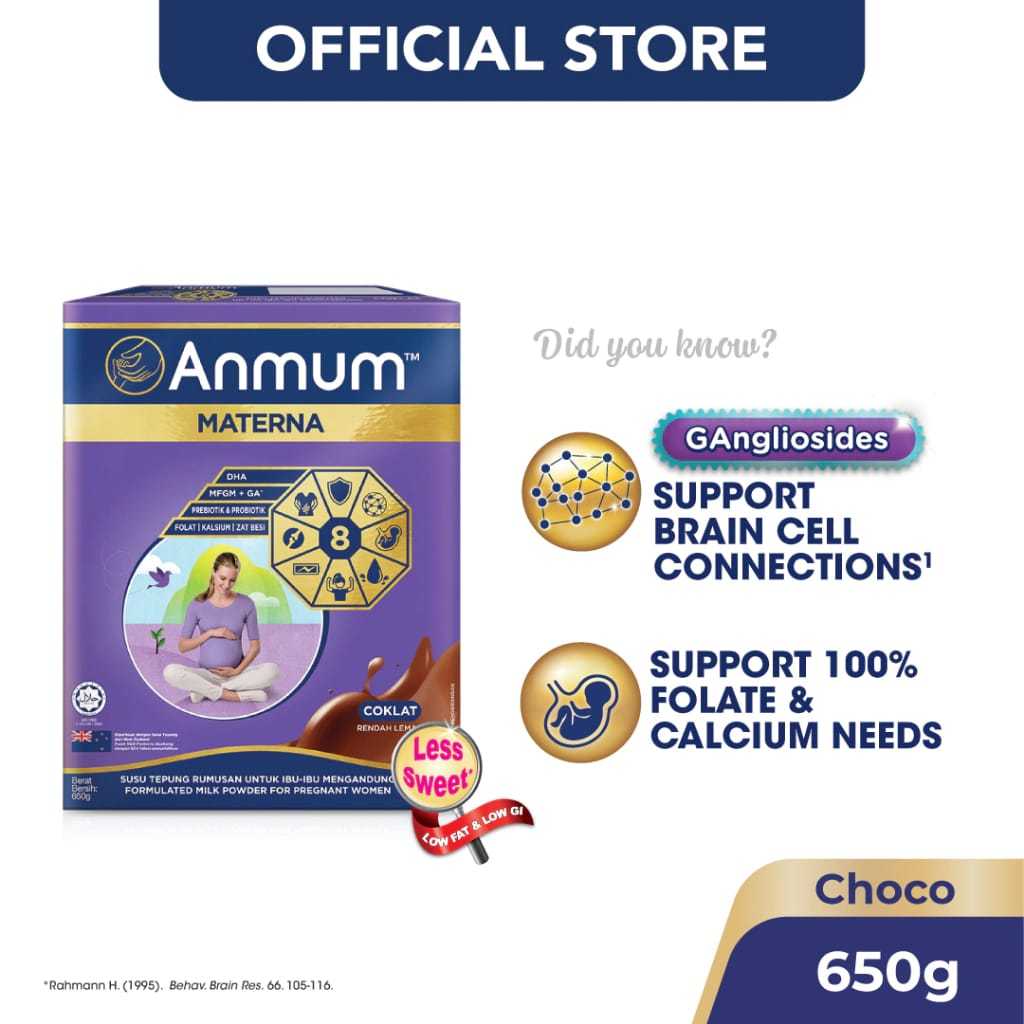 Anmum Materna - 350g/650g (Less Sweet, Low Fat, Low GI pregnancy milk ...