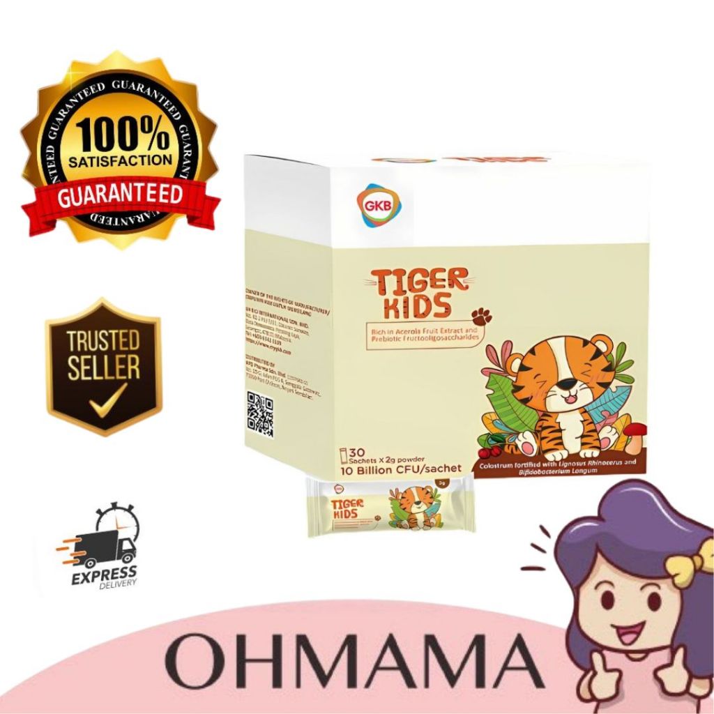 OHMAMA GKB Tiger Kids Immunity Booster (2g X 30s) | Tiger milk mushroom ...
