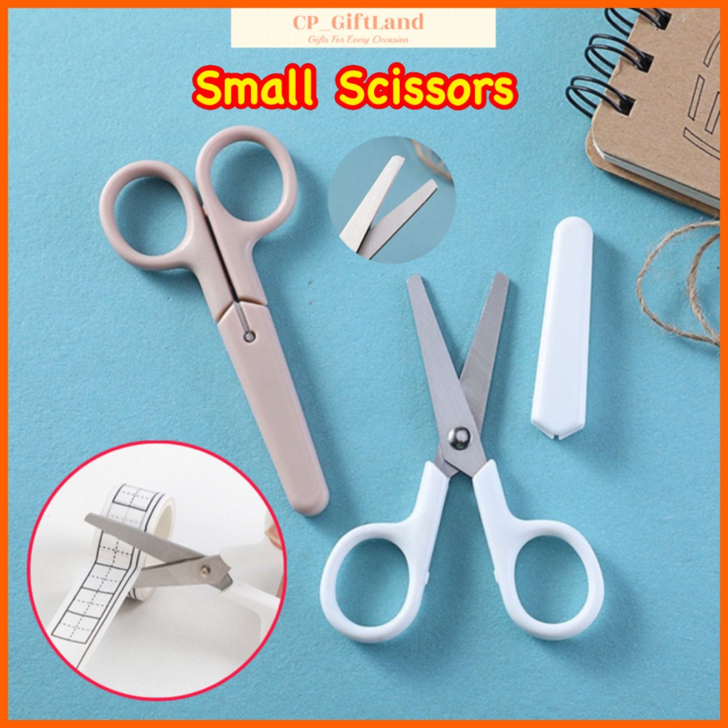 Small Scissor with Protective Cover Stainless Steel Cute Scissors ...