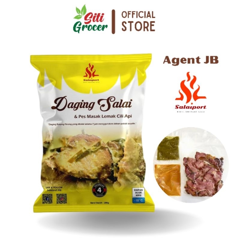 SALAIPORT Daging Salai dan Pes Lemak Cili Api, 280g Halal Muslim ...