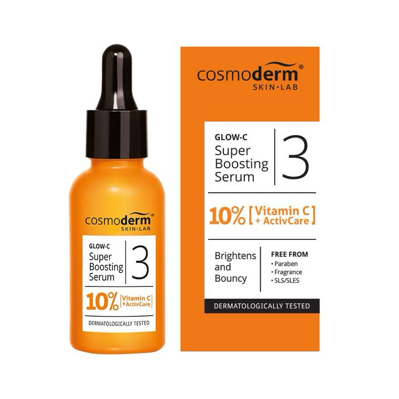 Cosmoderm Glow-C Super Boosting Serum Vitamin C 5000mg (30ml) | Shopee ...