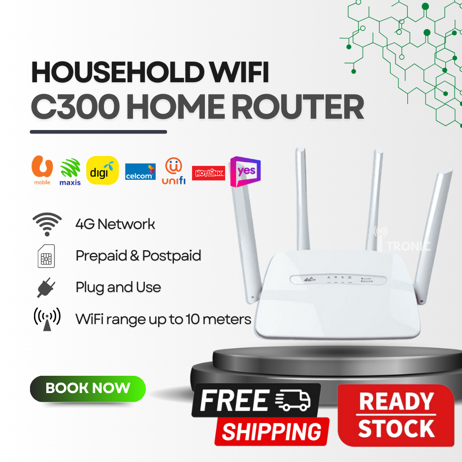ITRONIC READY STOCK C300/C300 Upgrade Wifi Modem 4G CPE Wifi Router ...