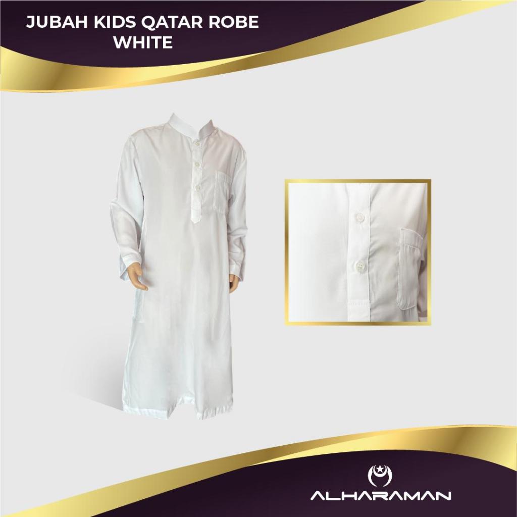 Jubah Kids Qatar Robe (White) | Shopee Malaysia
