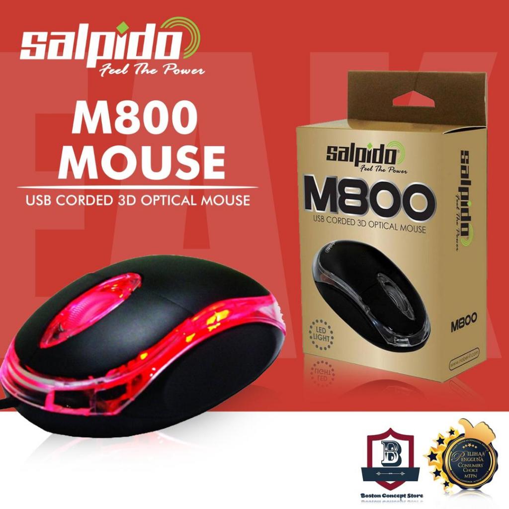 Salpido M800 DPI M33 M35 1200 DPI USB Corded 3D Optical Mouse LED Light ...