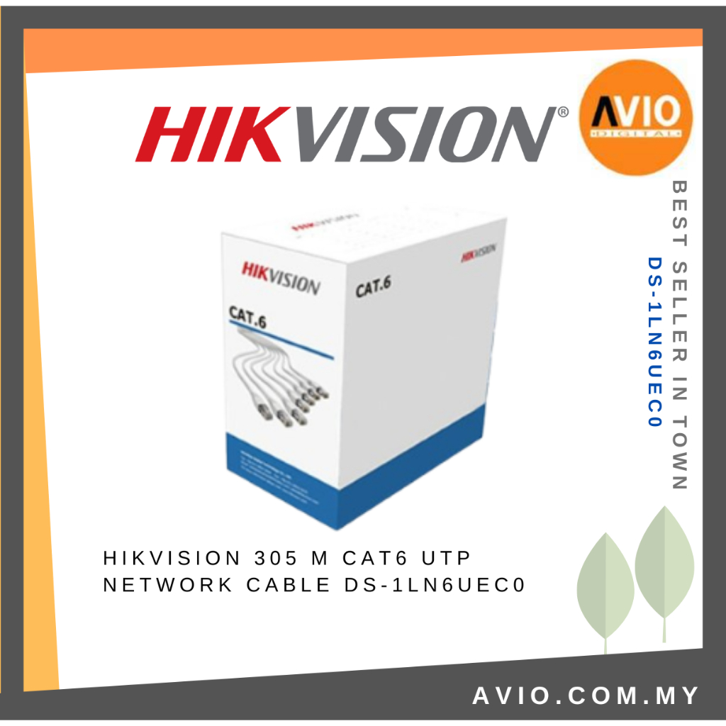 Hikvision 305m CAT6 UTP IP Network Internet LAN Cable 24AWG 8 Core ...
