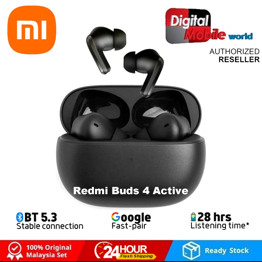 Xiaomi Redmi Buds 4 Active TWS Noise Cancelling Bluetooth 5.3/Fast ...