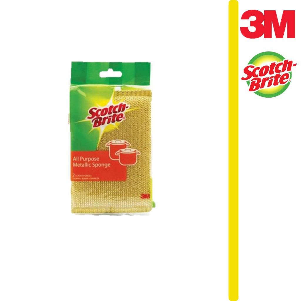 3M Scotch Brite All Purpose Metallic Sponge Dish Wash Quality Kitchen ...