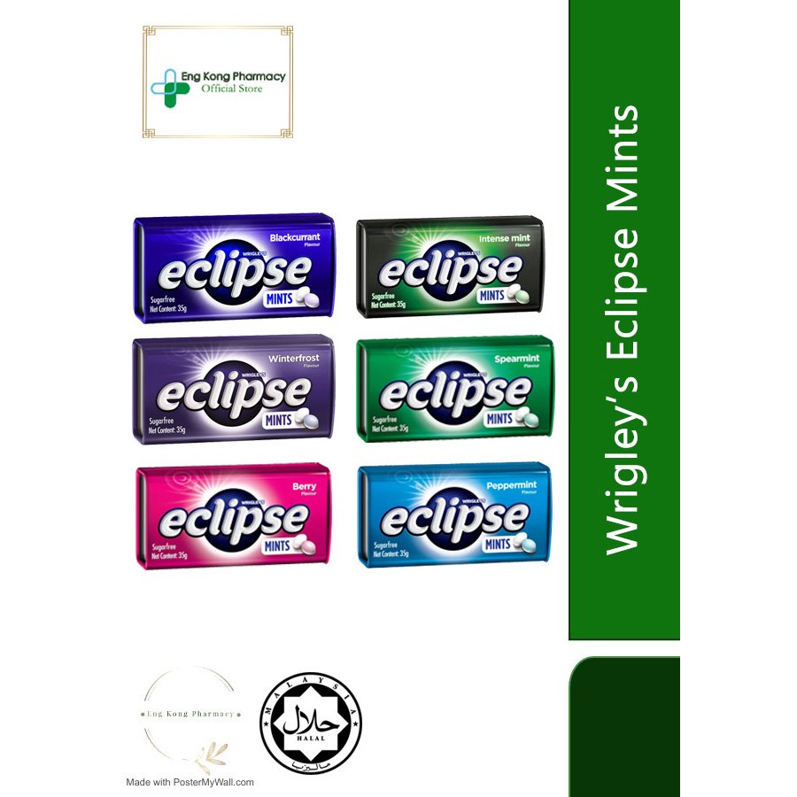 WRIGLEY'S ECLIPSE MINTS (7 FLAVOURS) | Shopee Malaysia