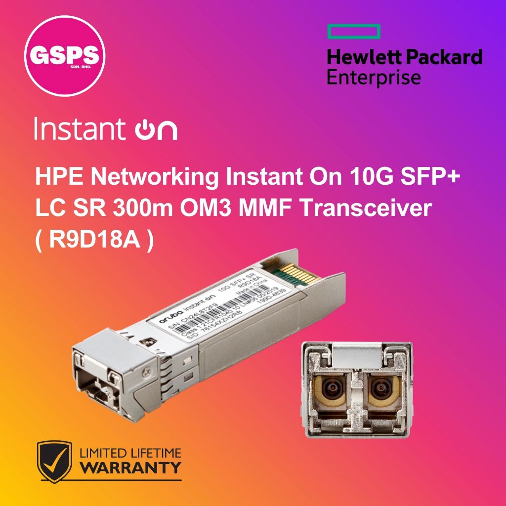 HPE Networking Instant On 10G SFP+ LC SR 300m OM3 MMF Transceiver ...
