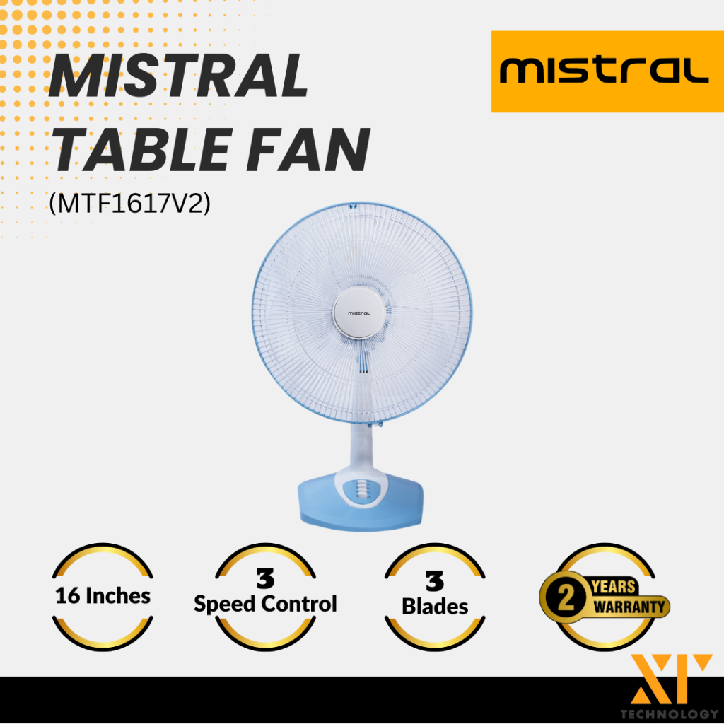 MISTRAL TABLE FAN 16" (MTF1617V2) | Shopee Malaysia