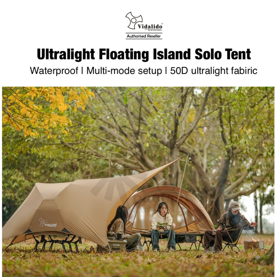 VIDALIDO Floating Island Mosquito Net Tent 1 person Ultra Lightweight ...
