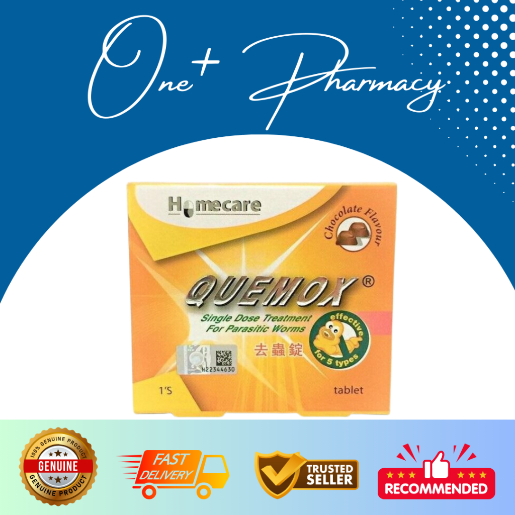 HOMECARE QUEMOX 500MG CHOCOLATE FLAVOUR 1'S (Untuk cacing) | Shopee ...