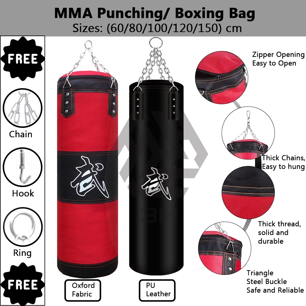 3H Beg Tinju Sandbag Sanda Muay Thai/MMA | Punching Bag Gantung untuk ...