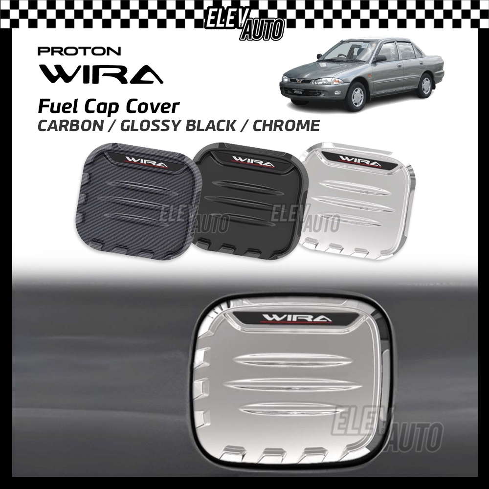 Proton Wira Fuel Cap Cover Gas Tank Trim Accessories Carbon Chrome ...