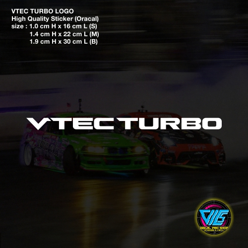 VTEC TURBO Sticker / Decal (High Quality Sticker) | Shopee Malaysia