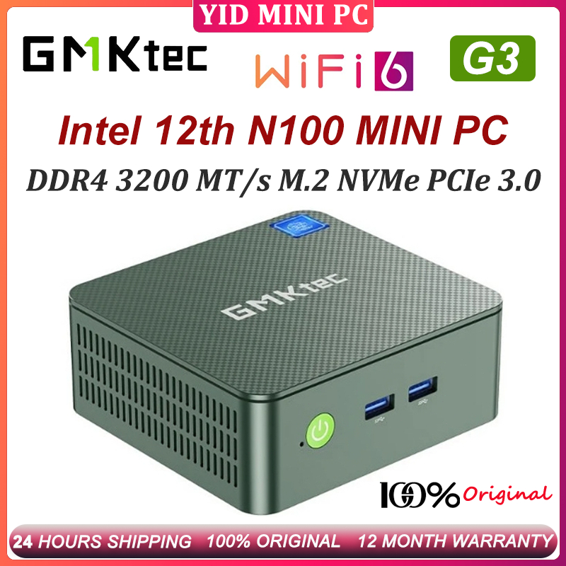 GMKtec G3 Intel 12th AlderLake N100 MINI PC Windows 11 Pro DDR4 16GB ...
