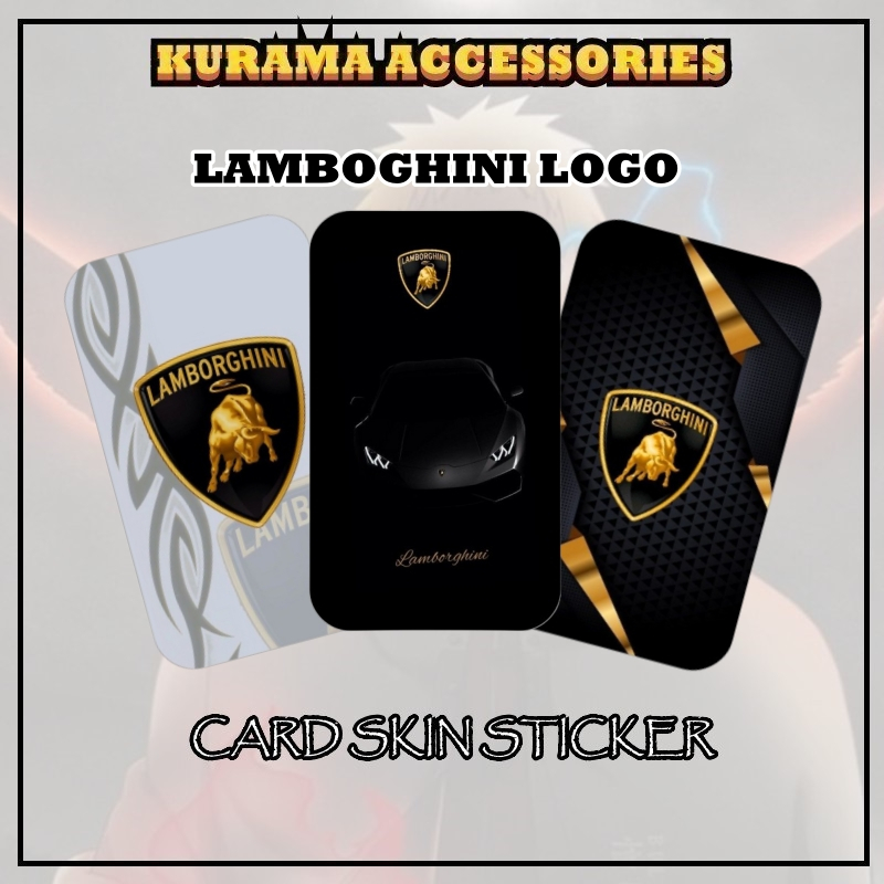 [ Lamboghini Logo ] Touch n Go Card Sticker Cover TNG / MASTER / VISA ...