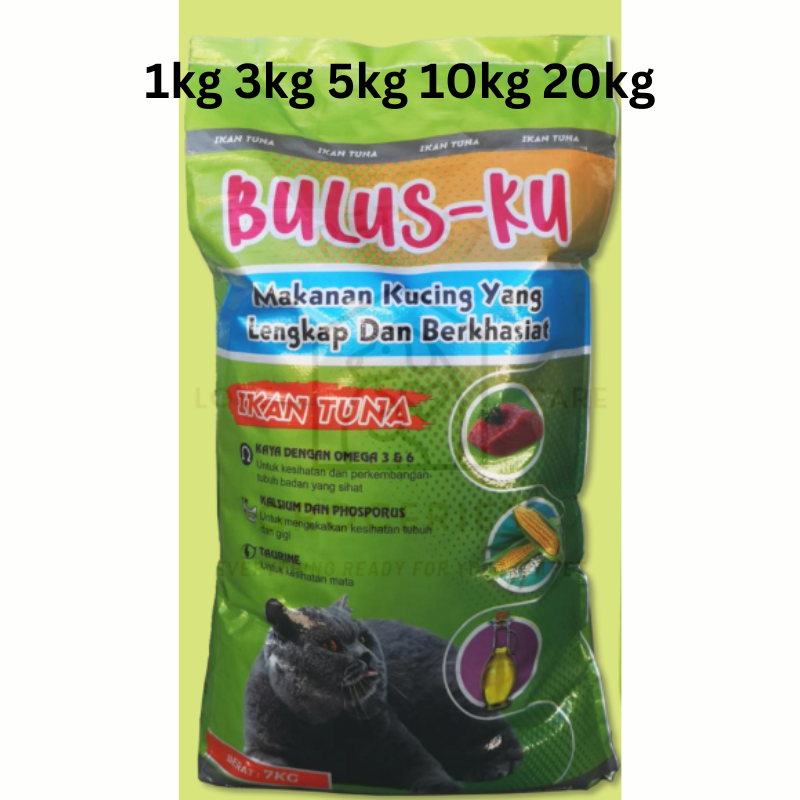 Bulusku 20kg Makanan kucing ikan tuna / MAKANAN KUCING MURAH Bulus-ku ...