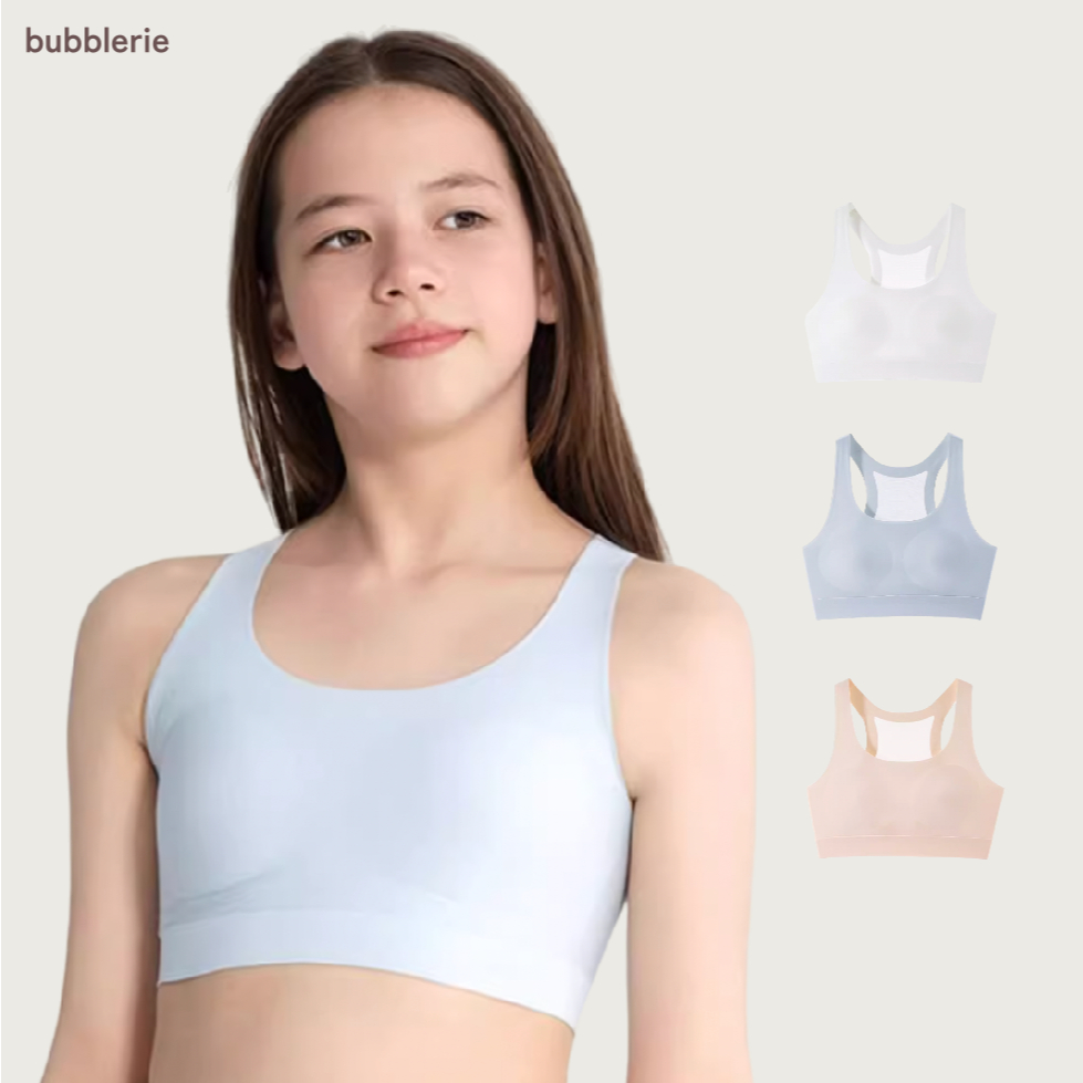 Bubblerie Fixed Cup Padding Junior Young Girl Training Seamless Bra JB005 | Shopee Malaysia
