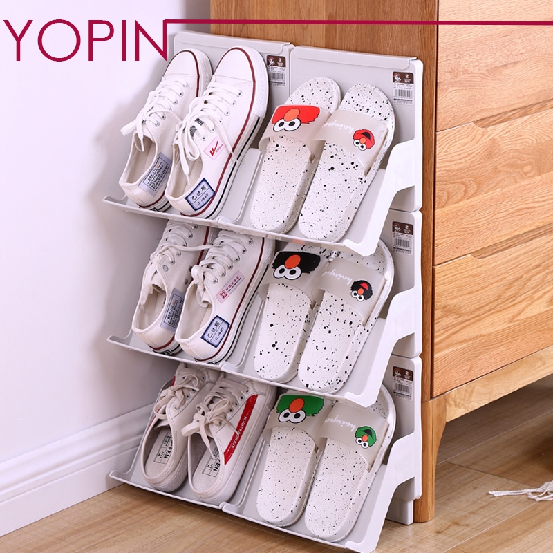 YOPIN(Factory Outlet) Stackable Sturdy Shoe Rack Shelf Closet Organizer ...