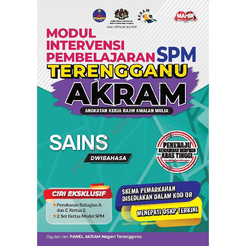 [MAHIR] Modul Intervensi Pembelajaran SPM Terengganu AKRAM Sains | Shopee Malaysia