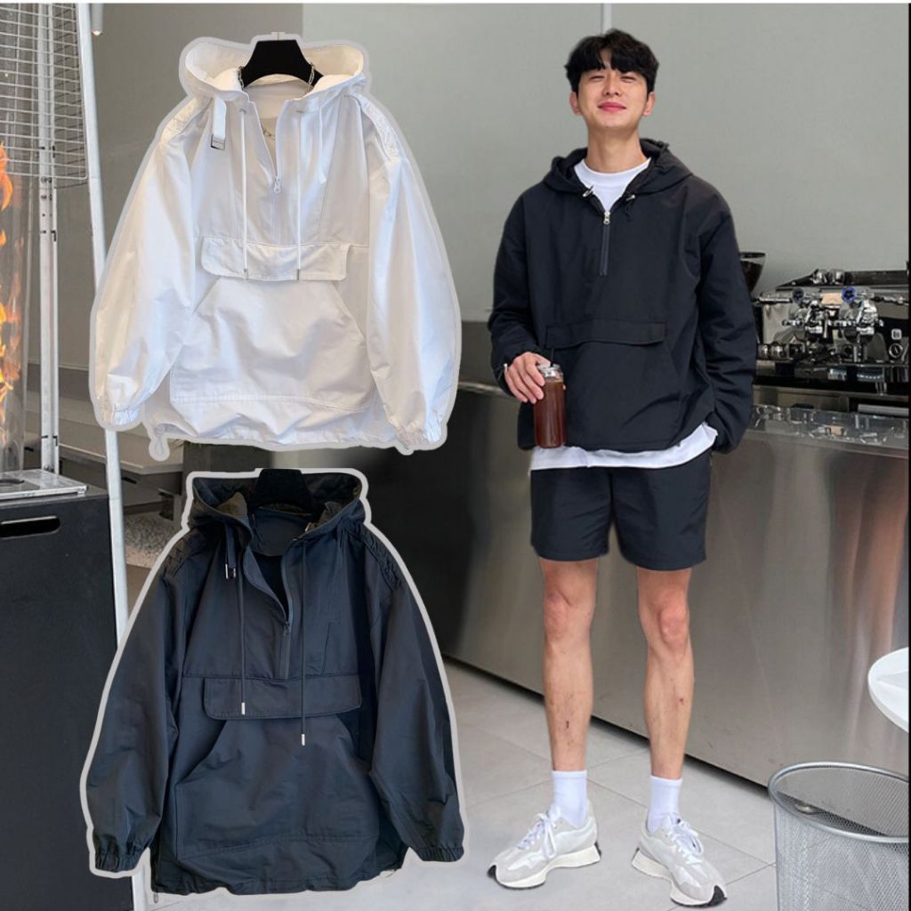 Jaket Casual Lelaki Hoodie Men Basic Korean Style Jacket Men Oversized ...
