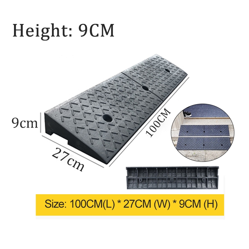 Step Mat Ramp Portable Curb Ramps Heavy Duty Plastic Threshold Ramp Kit ...