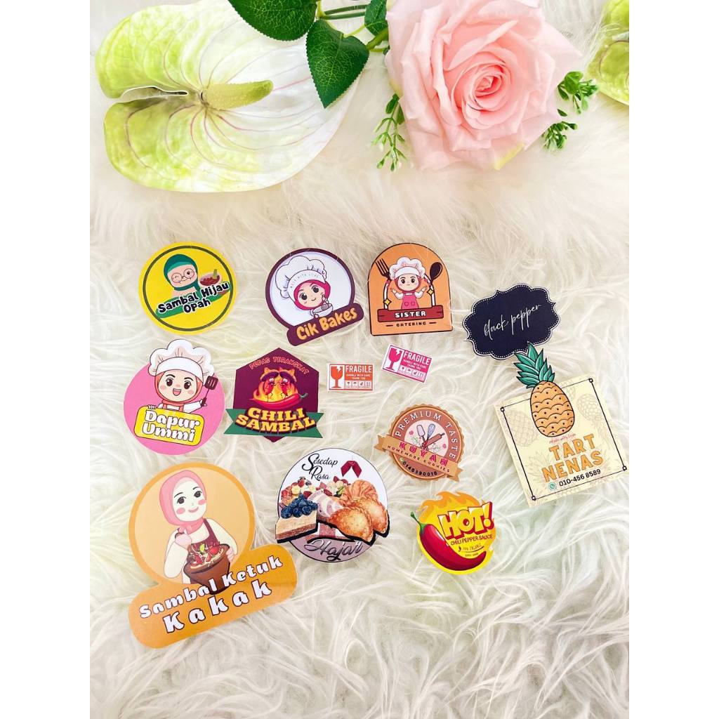 ️A4 PRINT & CUSTOM ANY SIZE & COLOR STICKER LABEL / PRODUCTS PACKAGING ...