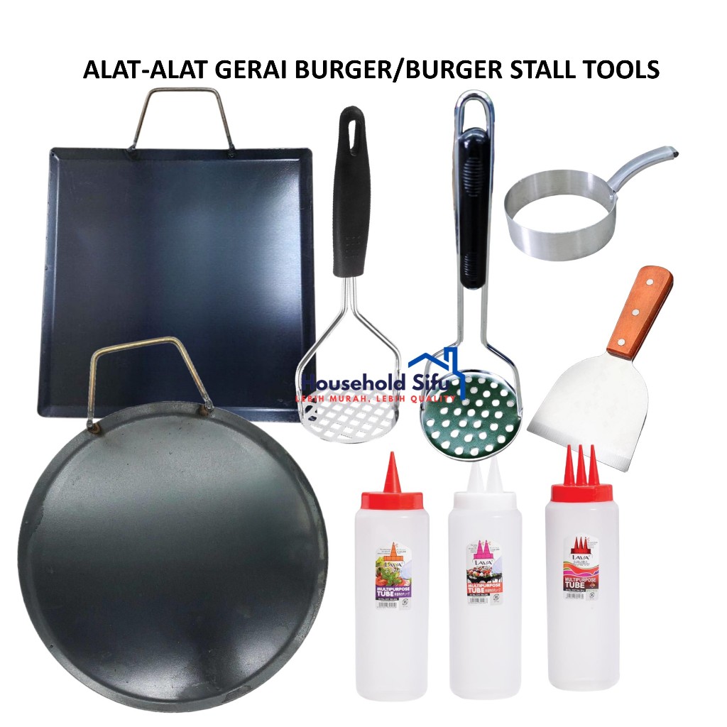 BURGER STALL TOOLS/BURGER TOOLS/BARANG BURGER KUALI BURGER BULAT/KUALI ...