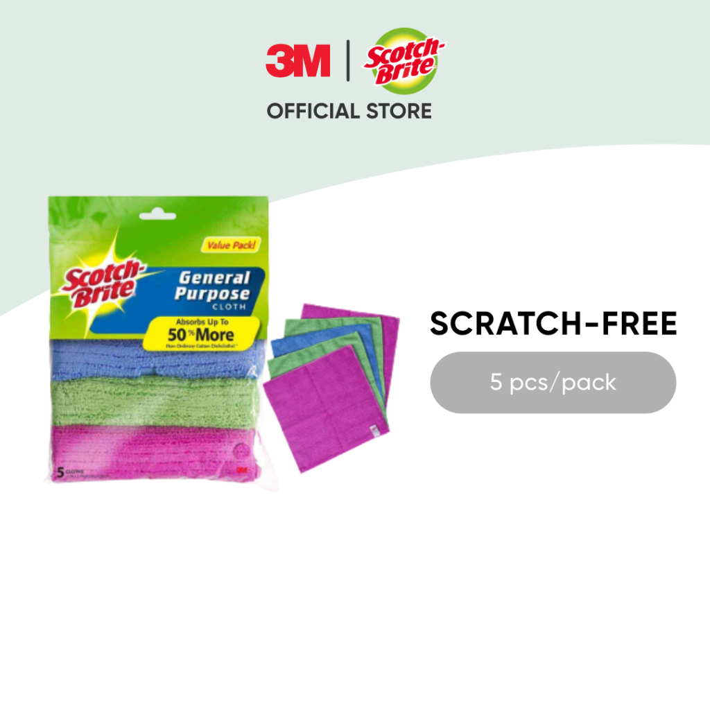 3M™ Scotch-Brite® General Purpose Cloth, Scratch-Free, 5 pcs/pack, For ...