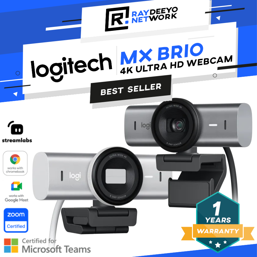 Logitech MX BRIO 4K Ultra HD Webcam [4K/30fps/1080p/60fps/Noise ...